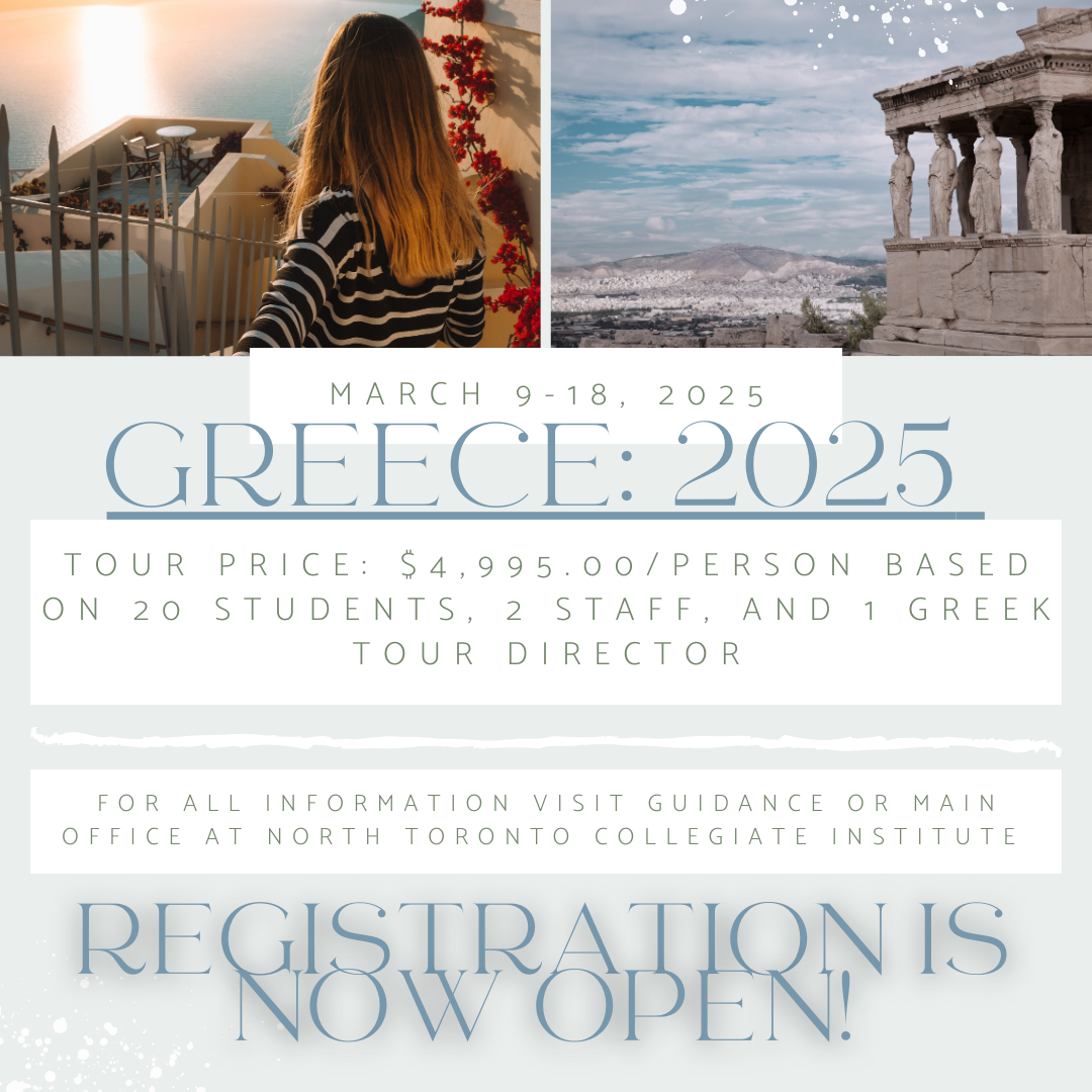 Greece Trip 2024-2025 – North Toronto Collegiate Institute